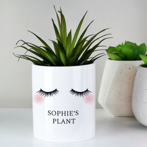 Personalised Eyelashes Ceramic Storage Pot - Etsy UK
