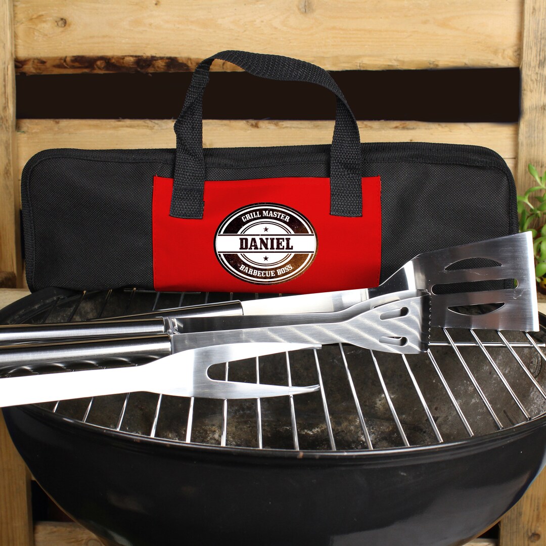 Personalised BBQ Set, Fathers Day Gift Set, Barbecue Set - Etsy