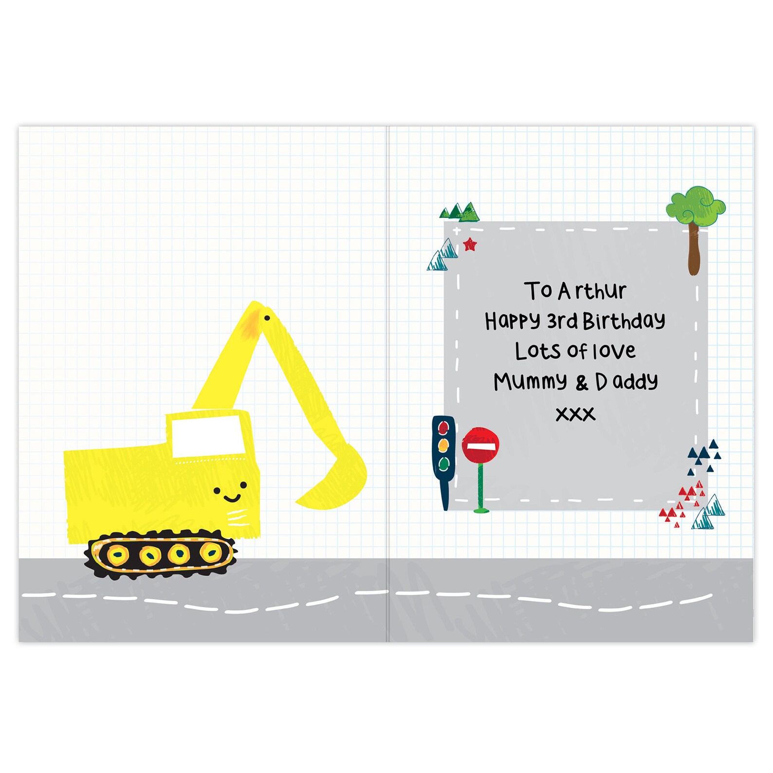 Personalised Birthday Digger Card - Etsy UK