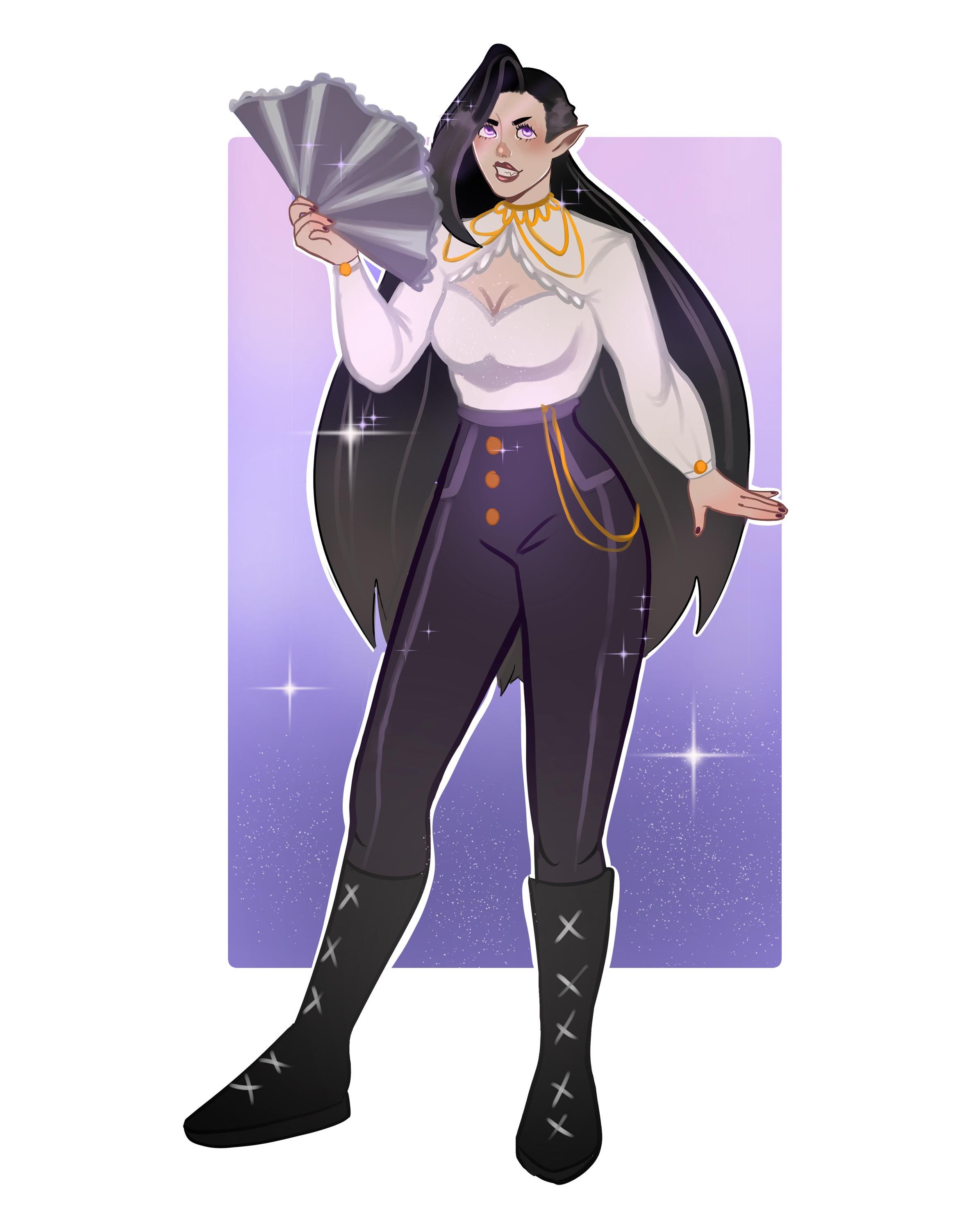 Cute Vampire Adoptable Fantasy Character - Etsy