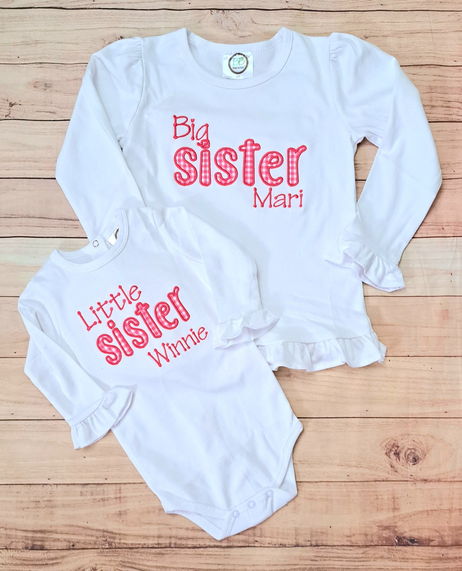 Sister Sets Big Sister Little Sister New Baby Sister Baby Gift Sibling ...