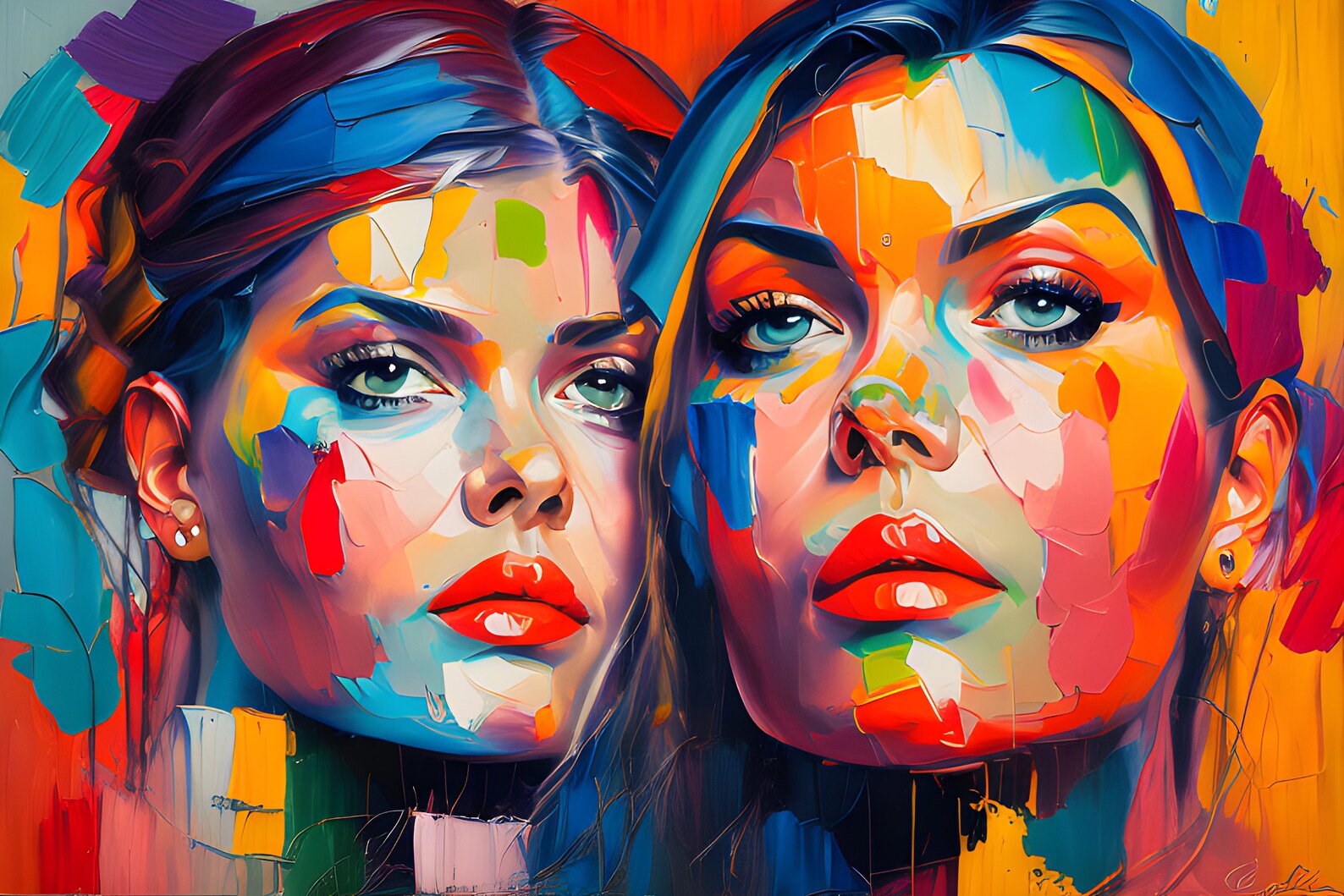 Strong Women Superhero Queen Warrior Woman Comic Book Watercolor Oil ...