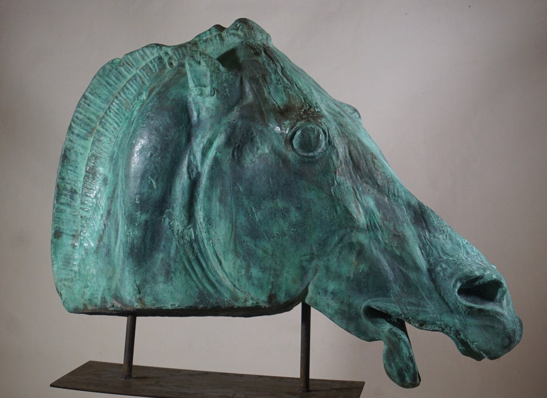 Horse of Selene, Parthenon Athens, Elgin Marbles Horse-head. in Bronze ...
