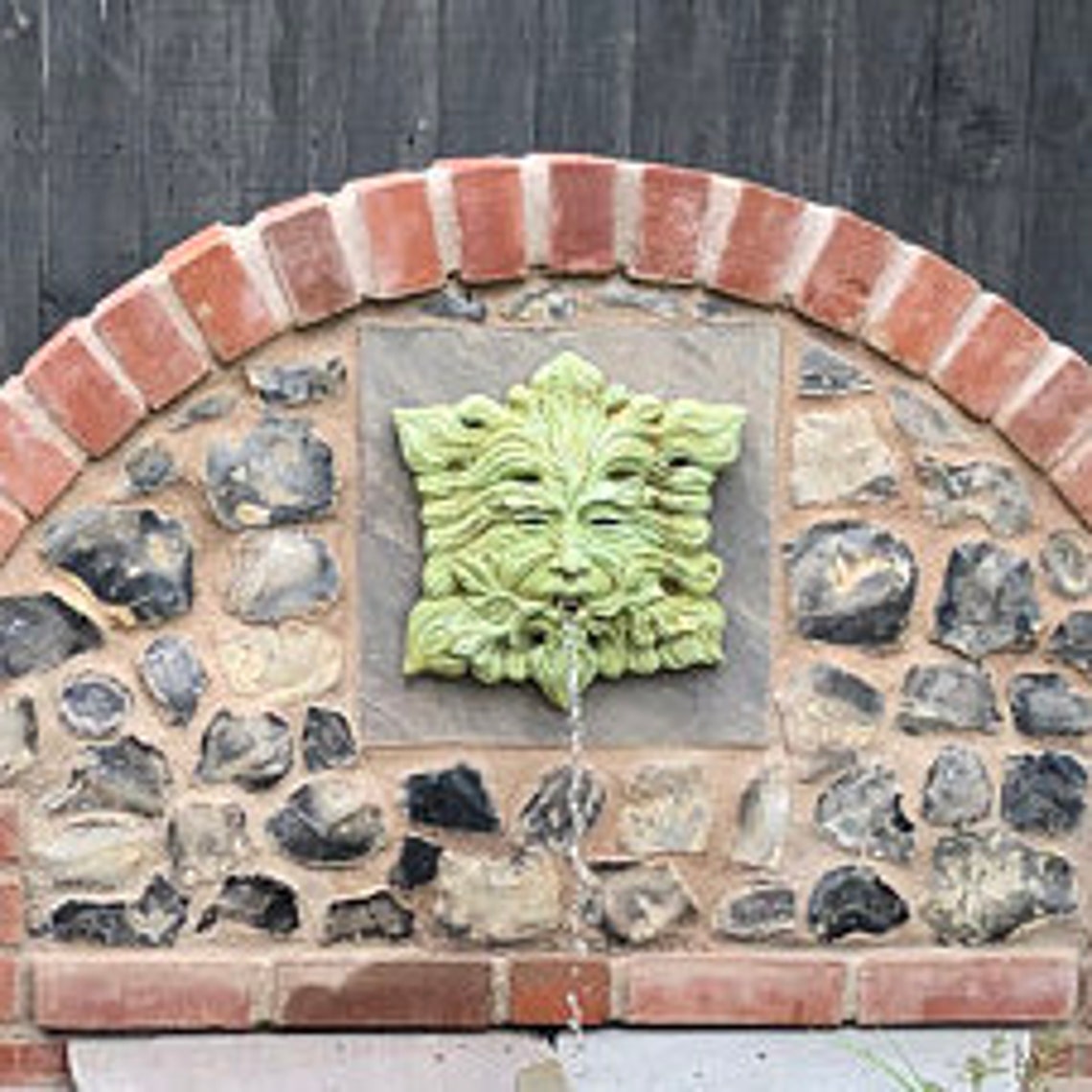 Green Man Water Feature Stone Cast by Christine Baxter - Etsy