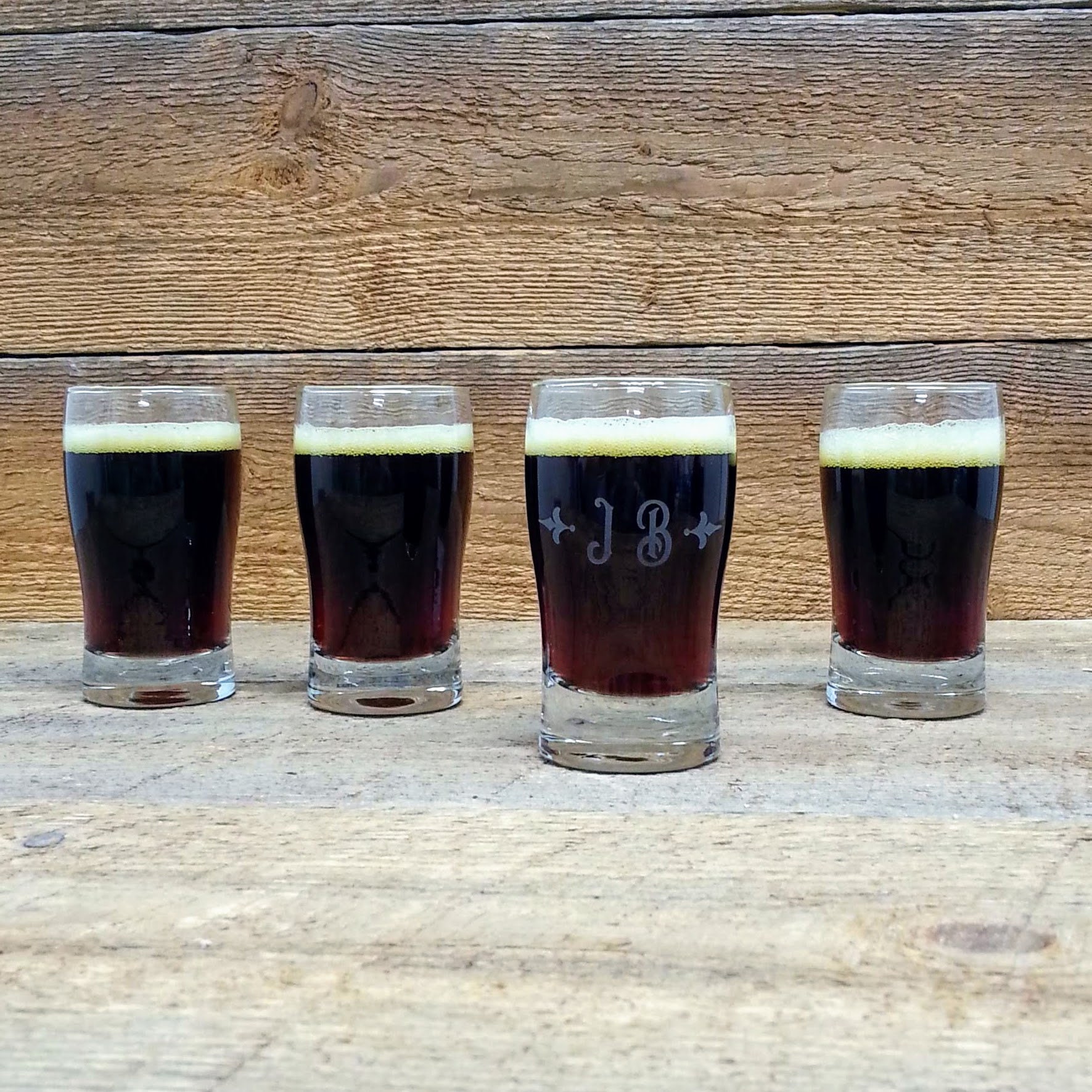Beer Flight Sampler Glasses Personalized Custom Monogram Engraved , Set ...