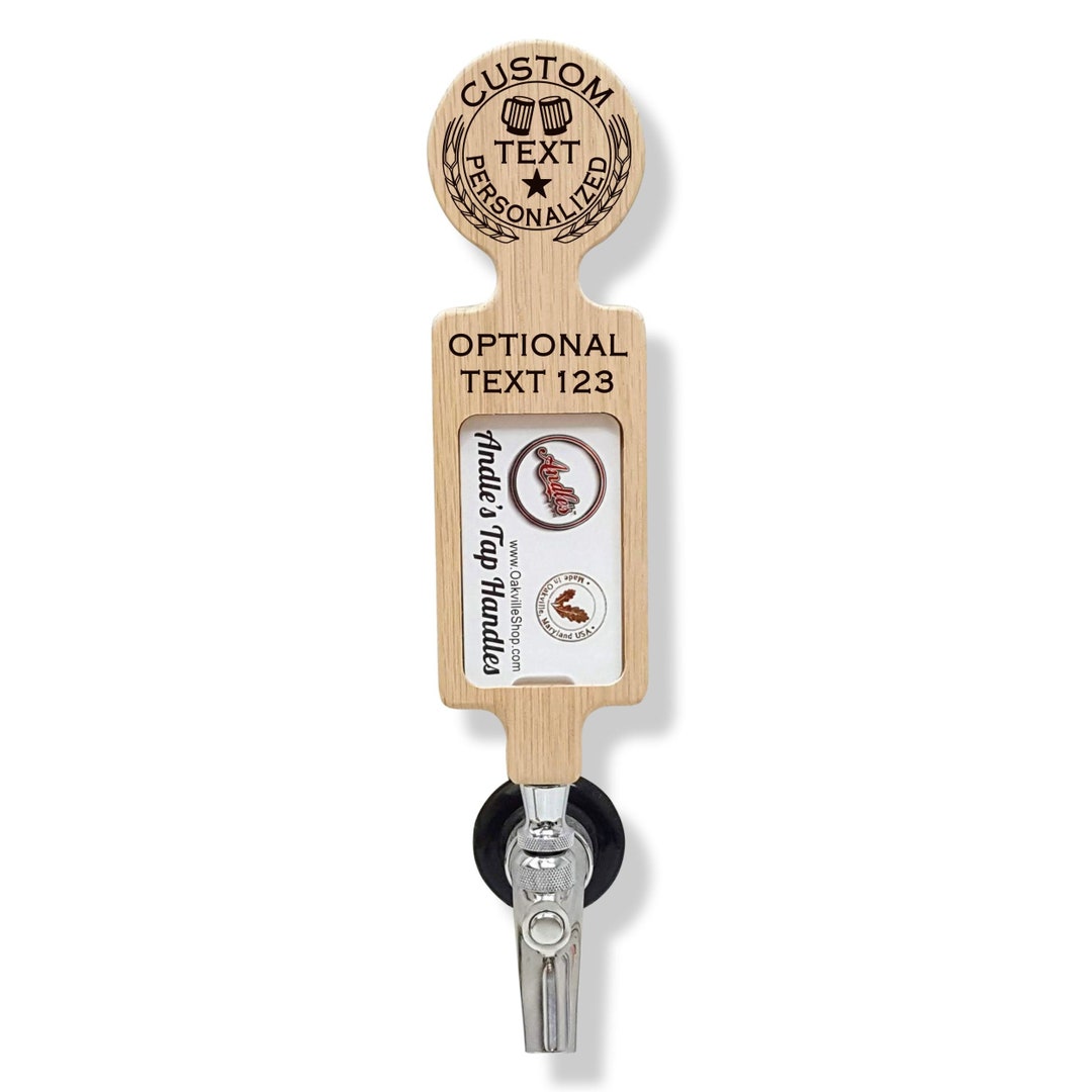 Custom Beer Tap Handle With Changeable Label Traditional Logo - Etsy