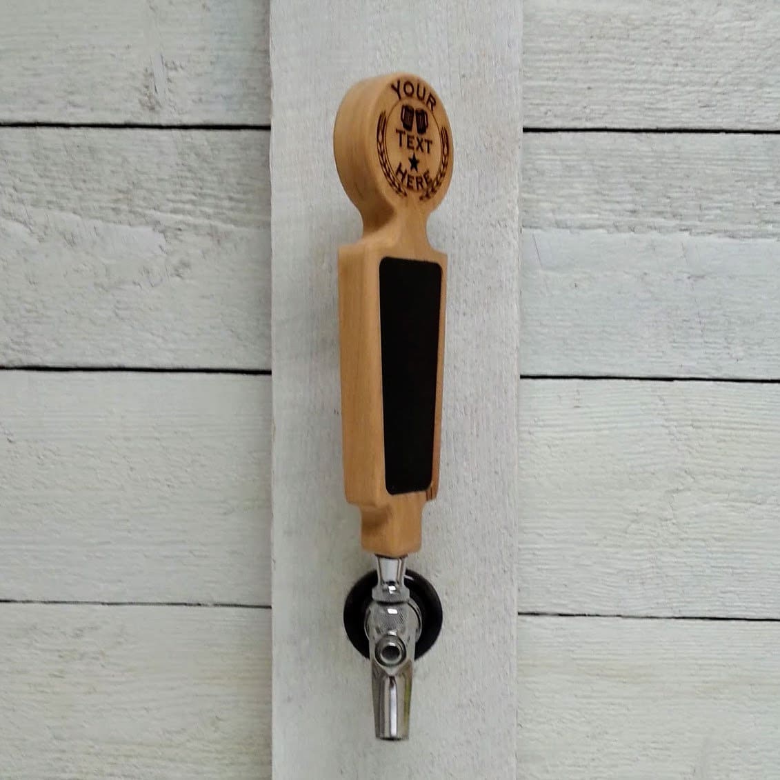 Personalized Logo Engraved Cherry Wood Beer Tap Handle With | Etsy