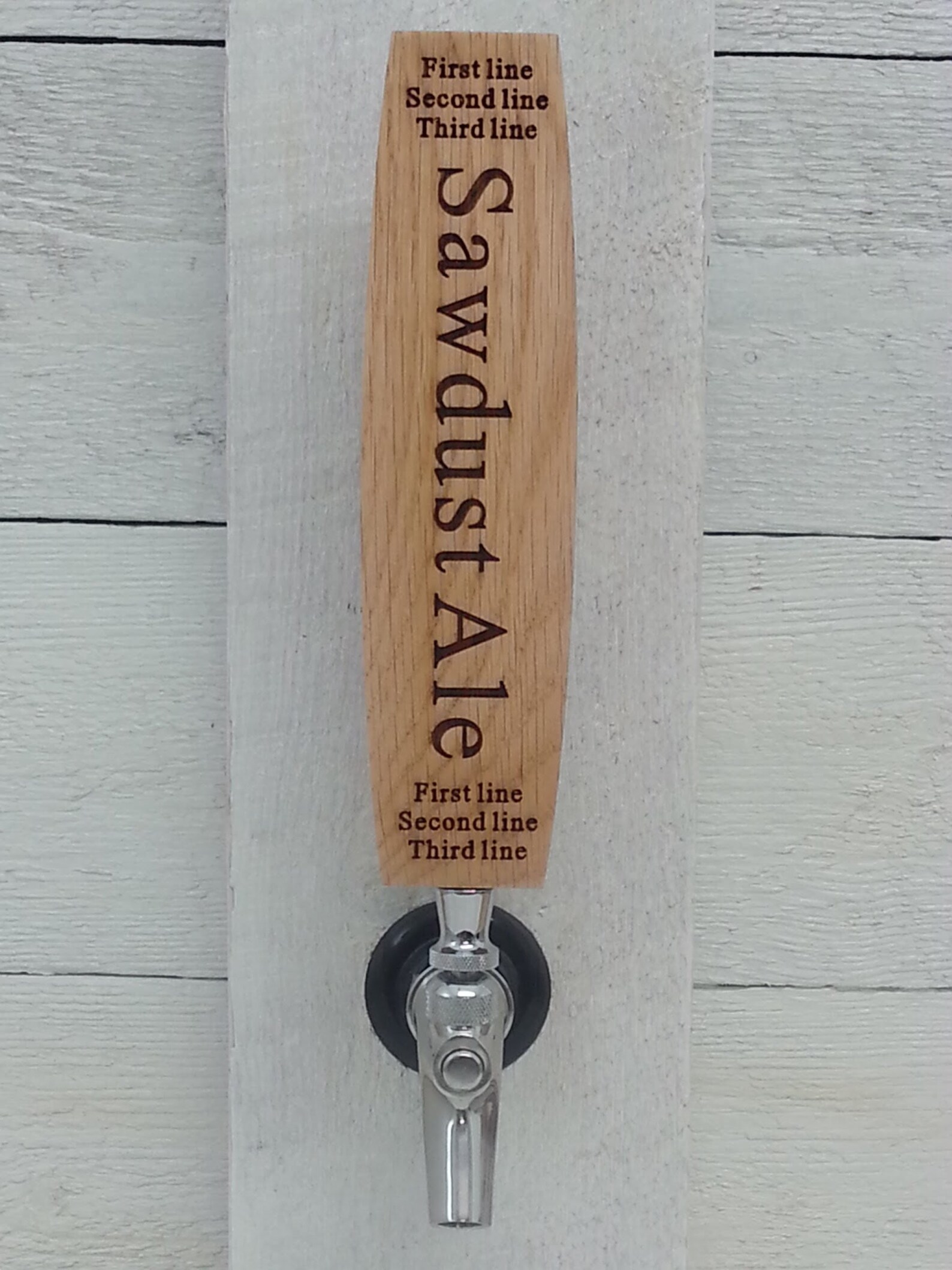 Beer Tap Handle Barrel Stave Shape Personalized With Your | Etsy