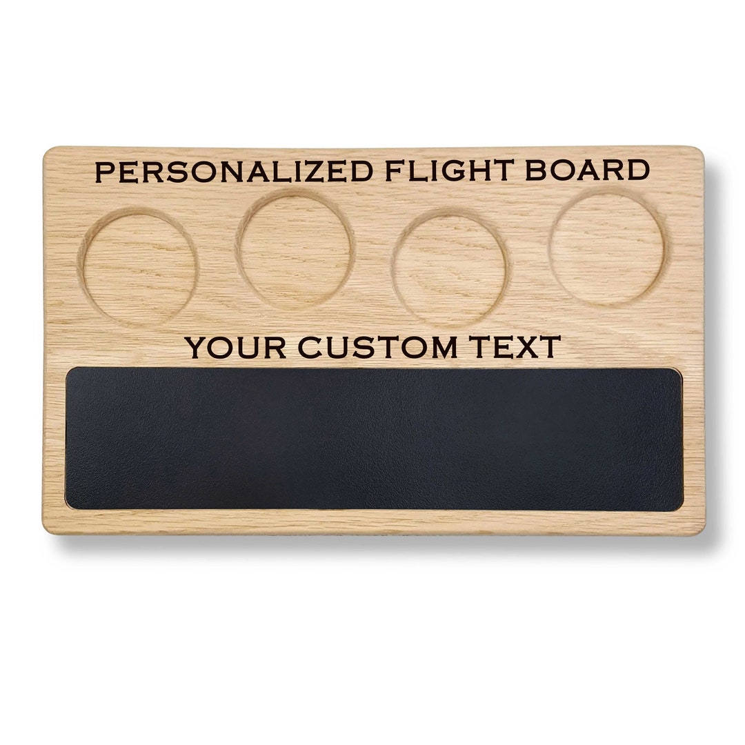 Personalized Beer Flight Sampler Board Paddle With Chalkboard or White ...
