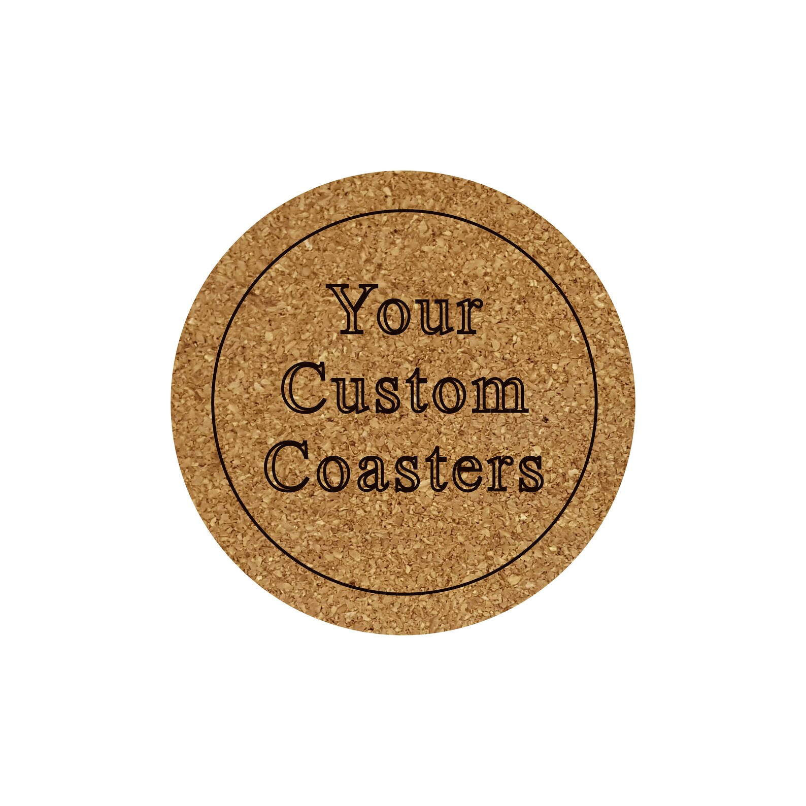 Cork Coaster Set of Six Personalized Custom Engraved Text. - Etsy