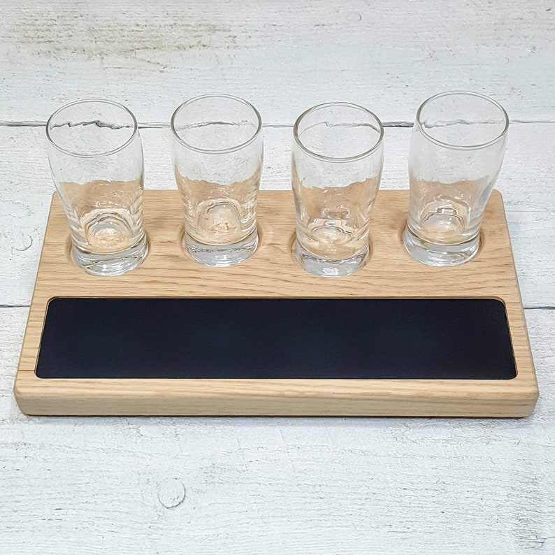 Personalized Beer Flight Sampler Paddle Board With Chalkboard - Etsy
