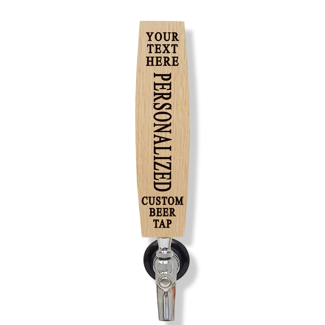 Beer Tap Handle Barrel Stave Shape Personalized With Your Custom Text ...