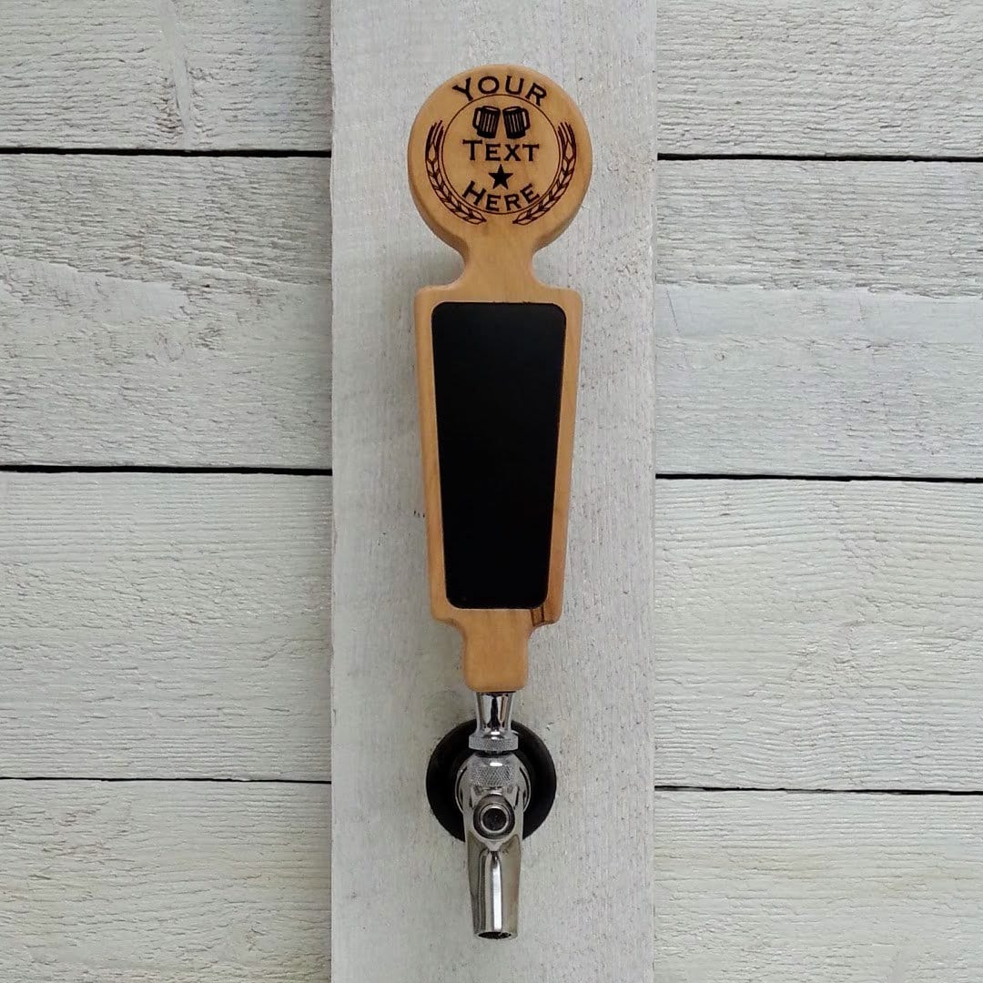 Personalized Logo Engraved Cherry Wood Beer Tap Handle With | Etsy