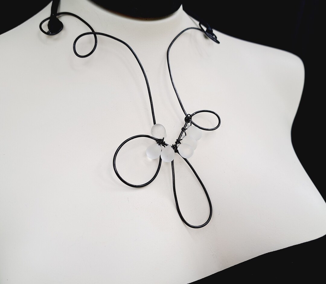 Dramatic Simple Frosted Clear Teardrop Seaglass Statement - Etsy