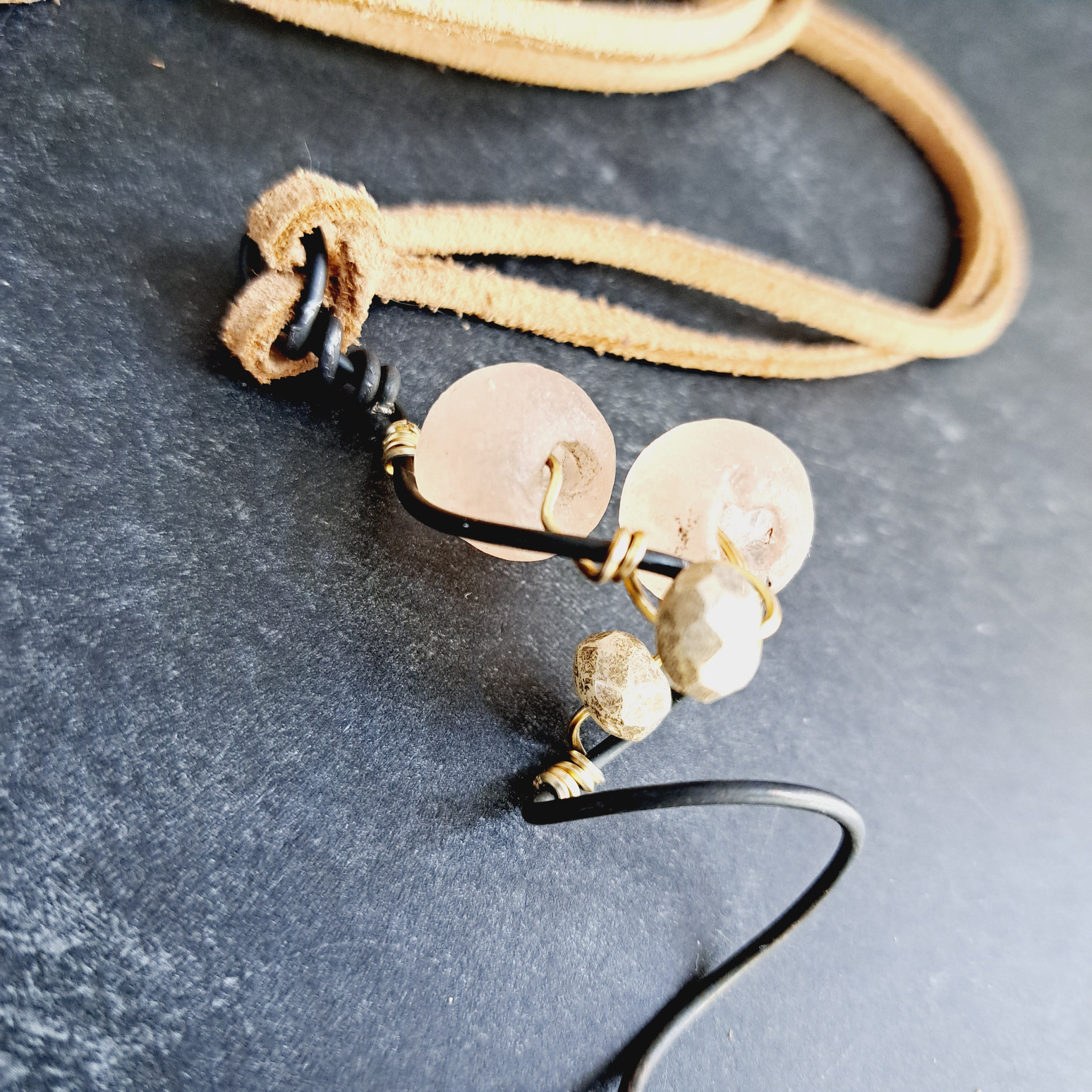 Edgy Natural Unicorn Seashell & Pink African Sea Glas Necklace,beach ...