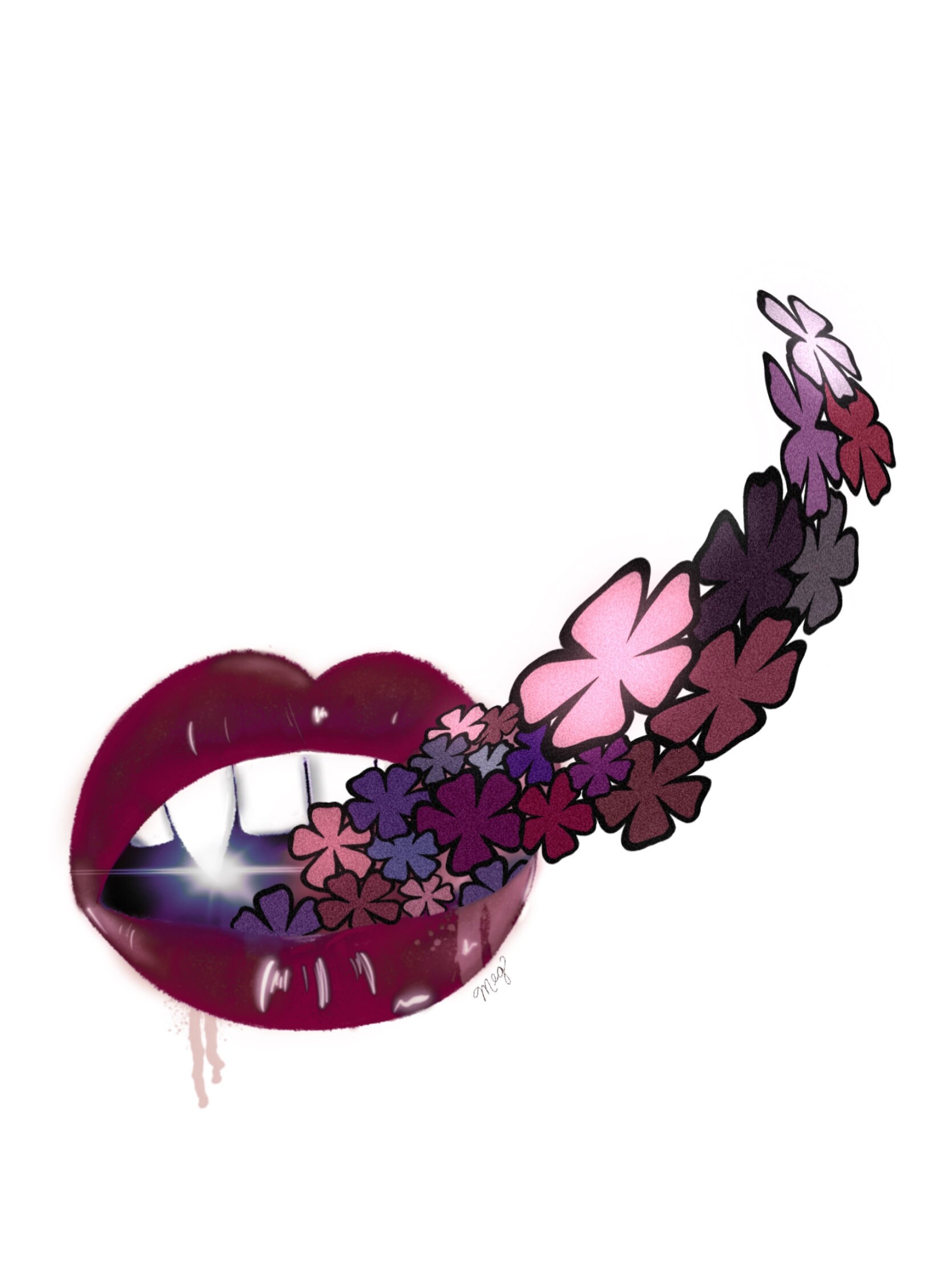 Floral Lips - Etsy