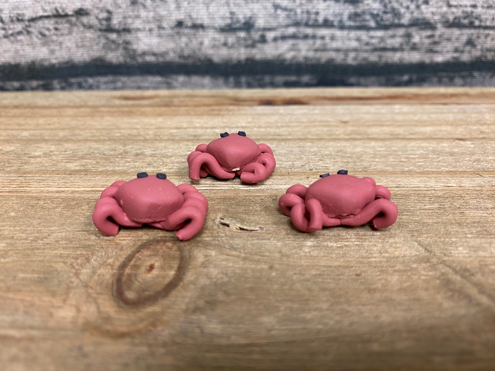 Handmade Clay Crab Miniature: Coastal Fairy Garden Decor - Etsy