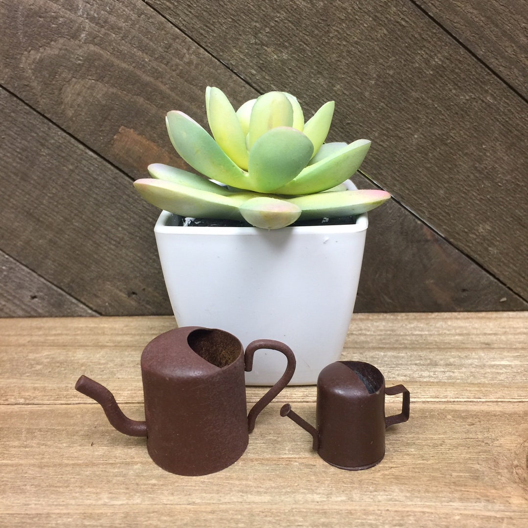 Rustic Miniature Watering Can: Fairy Garden Decor, Small and Large - Etsy
