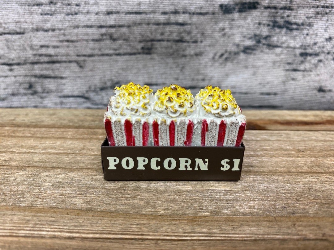 Miniature Resin Popcorn Stand: Fairy Garden Carnival Fair Decor - Etsy