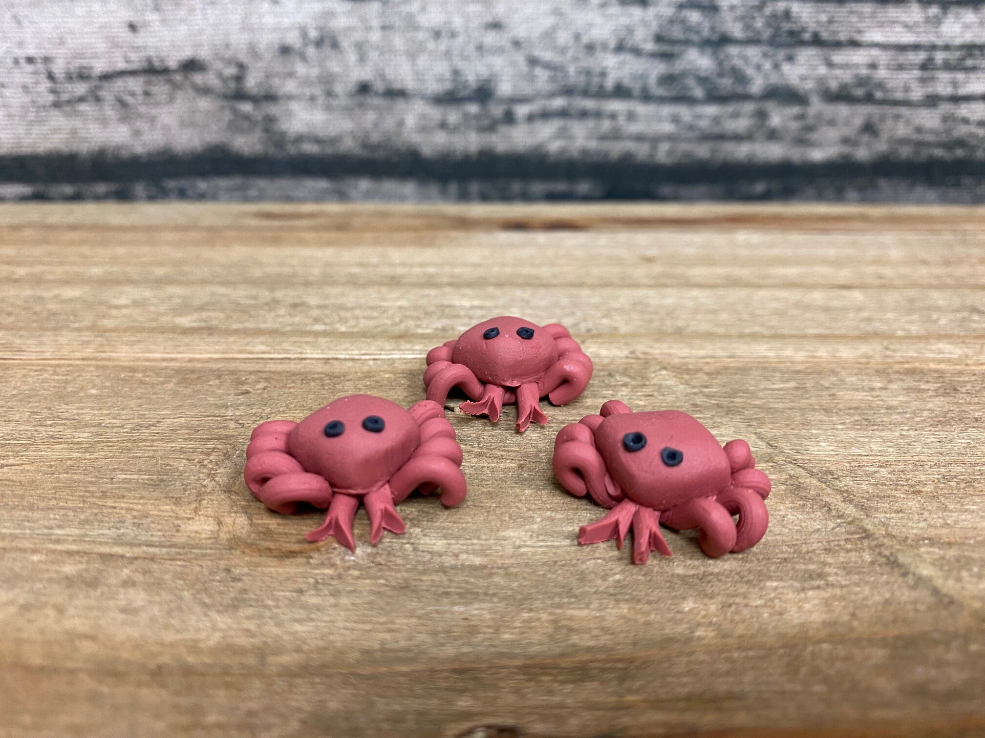 Handmade Clay Crab Miniature: Coastal Fairy Garden Decor - Etsy