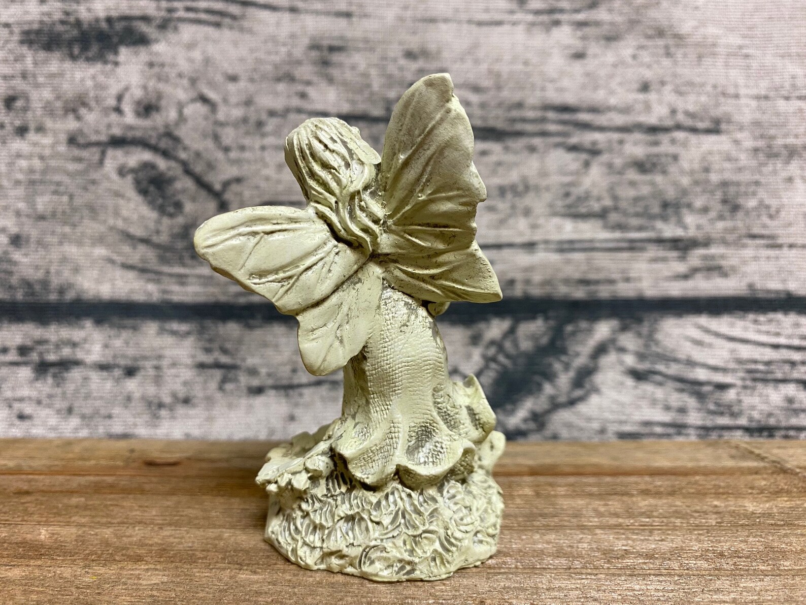 Flower Fairy Figurine: Stone-look Resin, Miniature Garden Decor - Etsy