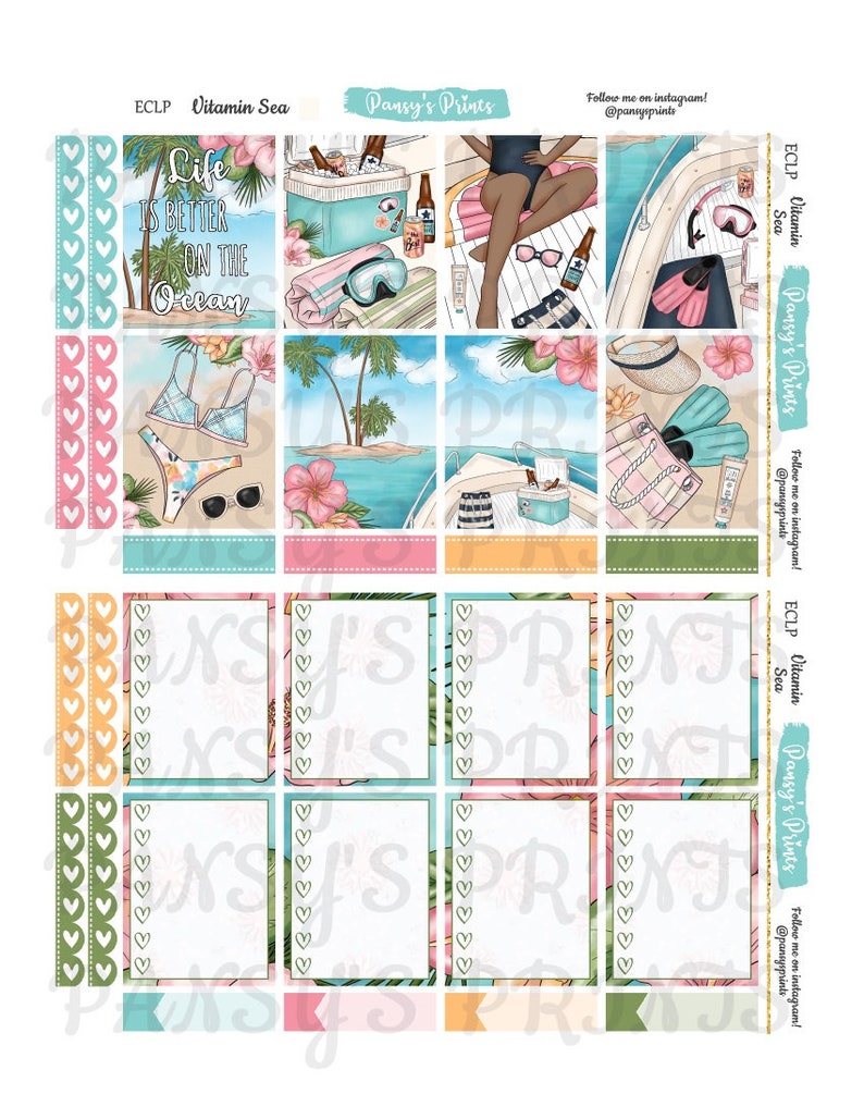 Printable Planner Stickers Erin Condren Vertical Weekly | Etsy