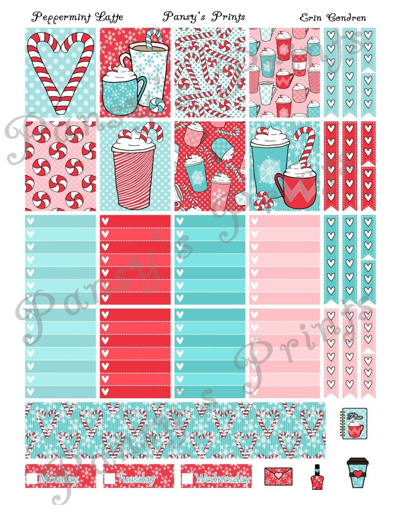 Printable Planner Stickers Erin Condren Vertical Weekly - Etsy