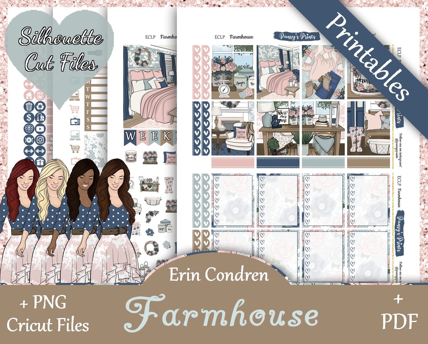 Printable Planner Stickers Erin Condren Vertical Weekly - Etsy