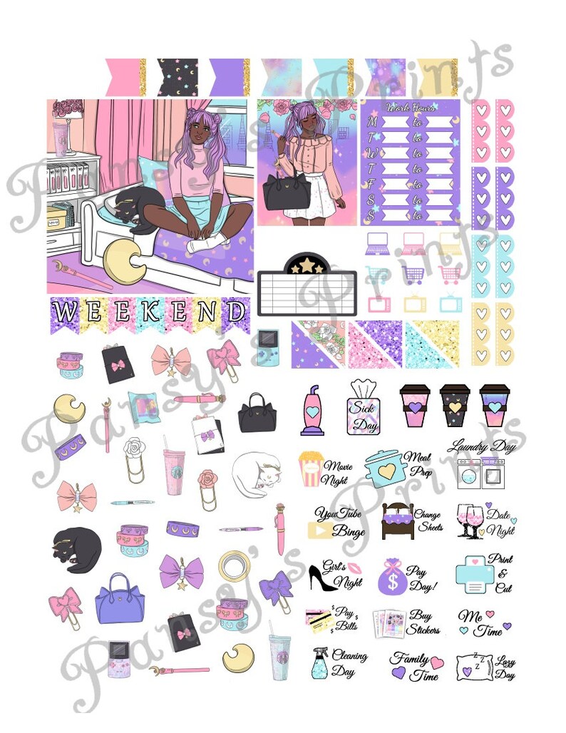 Printable Planner Stickers Erin Condren Vertical Weekly | Etsy