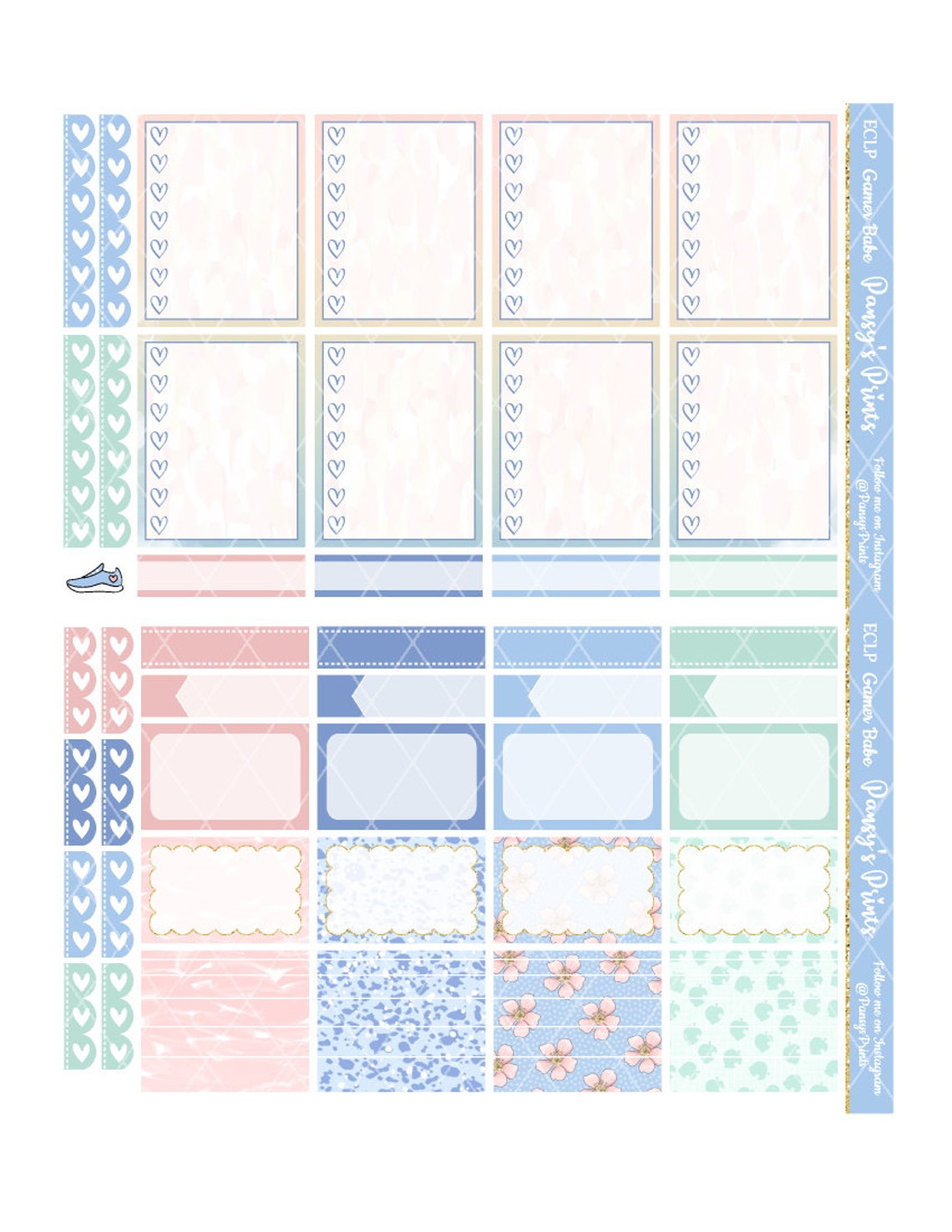 Printable Planner Stickers Erin Condren Gamer Babe - Etsy