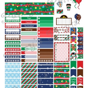 Printable Planner Stickers, Erin Condren, Vertical, Weekly Kit ...