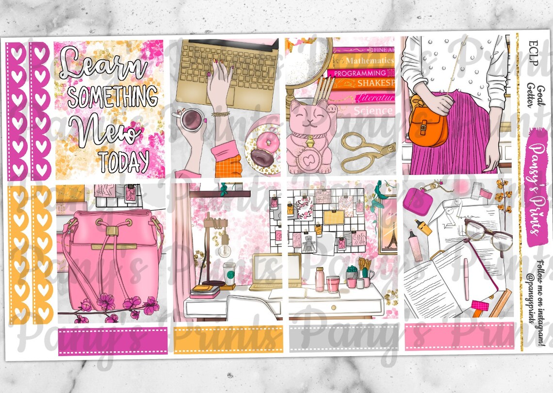 Printable Planner Stickers Erin Condren Vertical Weekly - Etsy