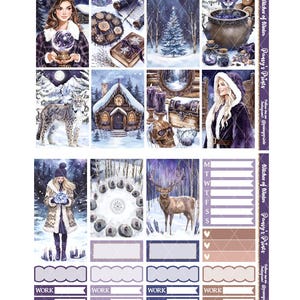 Printable Planner Stickers, Happy Planner, Witches of Winter, Vertical ...