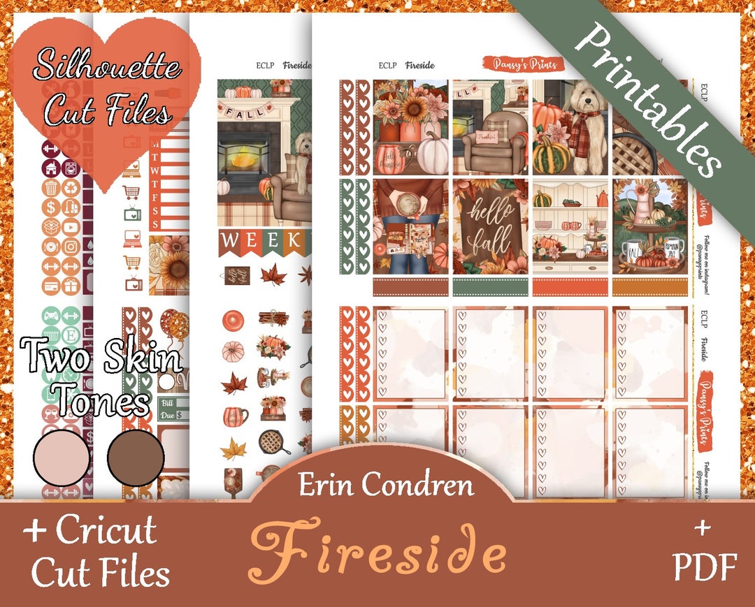 Printable Planner Stickers, Erin Condren, Vertical, Weekly Kit ...