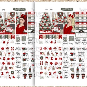 Printable Planner Stickers, Erin Condren, Vertical, Weekly Kit, Jolly ...