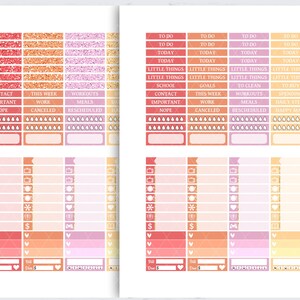 Printable Planner Stickers, Erin Condren, Prosperity, Vertical, Weekly ...