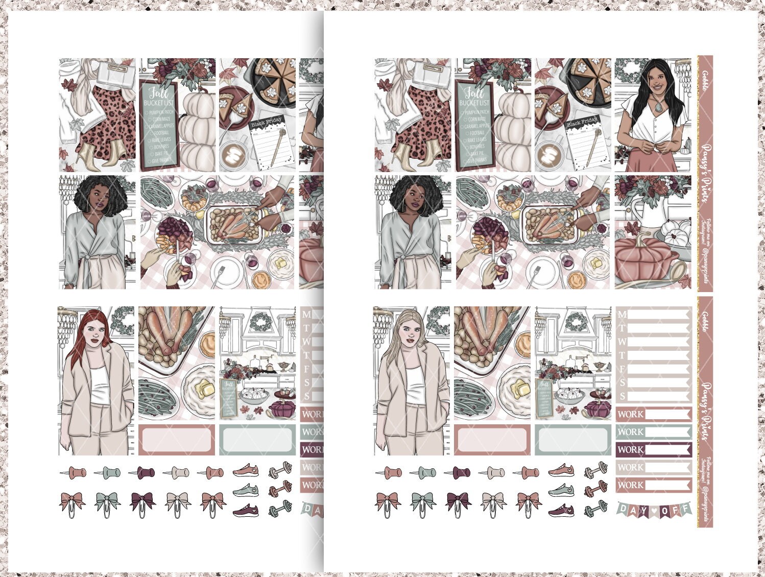 Printable Planner Stickers Happy Planner Gobble Classic | Etsy