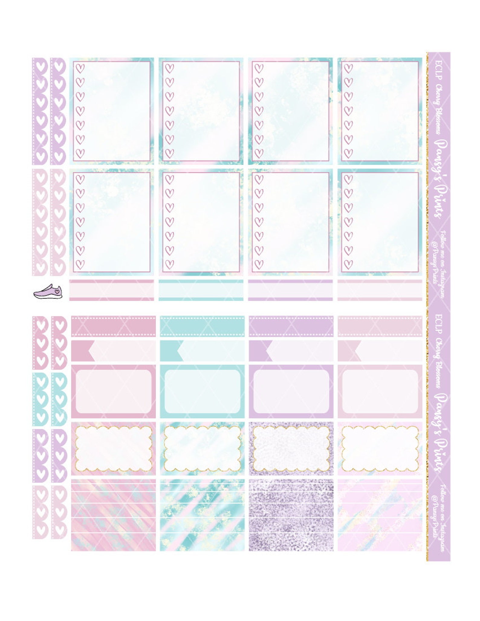 Printable Planner Stickers Erin Condren Cherry Blossoms - Etsy