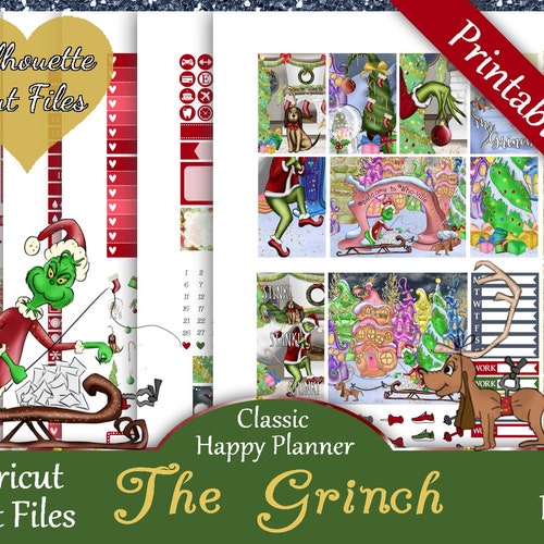 Printable CHRISTMAS Planner Stickers Kit Happy Planner - Etsy
