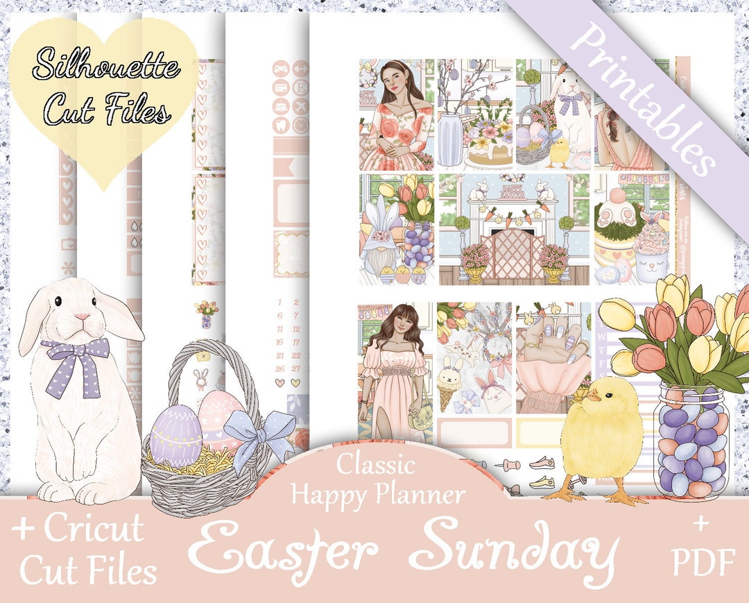 Printable Planner Stickers, Happy Planner, Easter Sunday, Classic ...