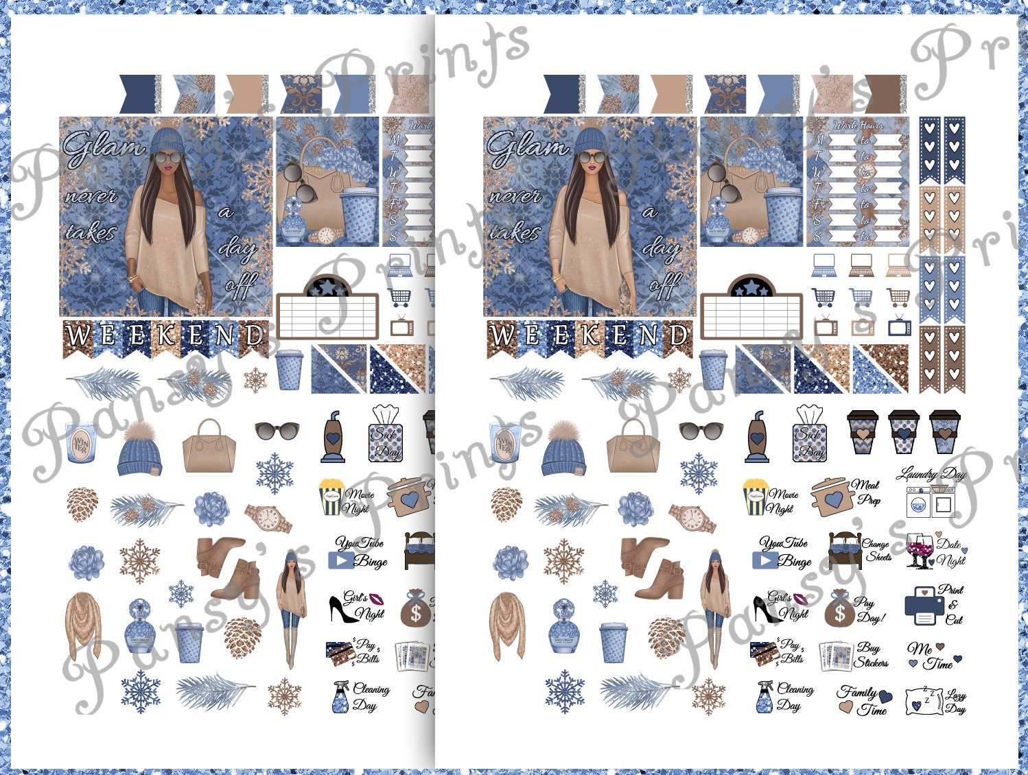 Printable Planner Stickers Erin Condren Vertical Weekly - Etsy