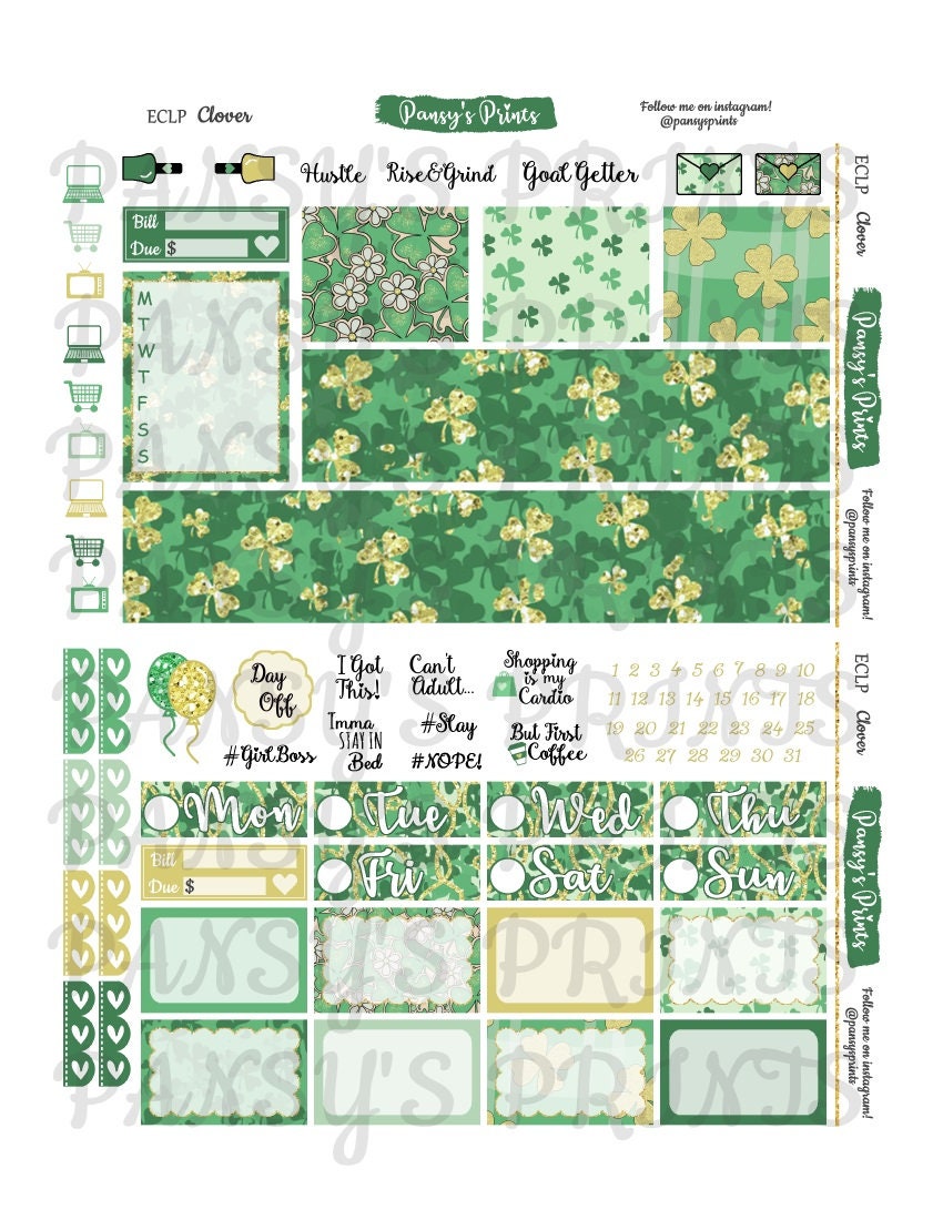 Printable Planner Stickers Erin Condren Vertical Weekly | Etsy