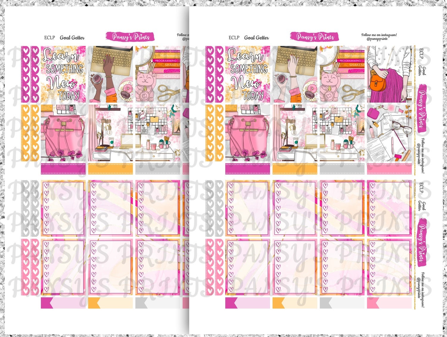Printable Planner Stickers Erin Condren Vertical Weekly - Etsy