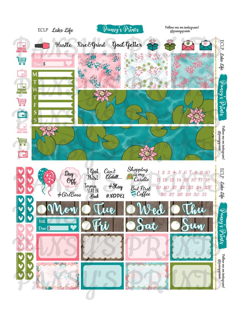Printable Planner Stickers Erin Condren Vertical Weekly | Etsy