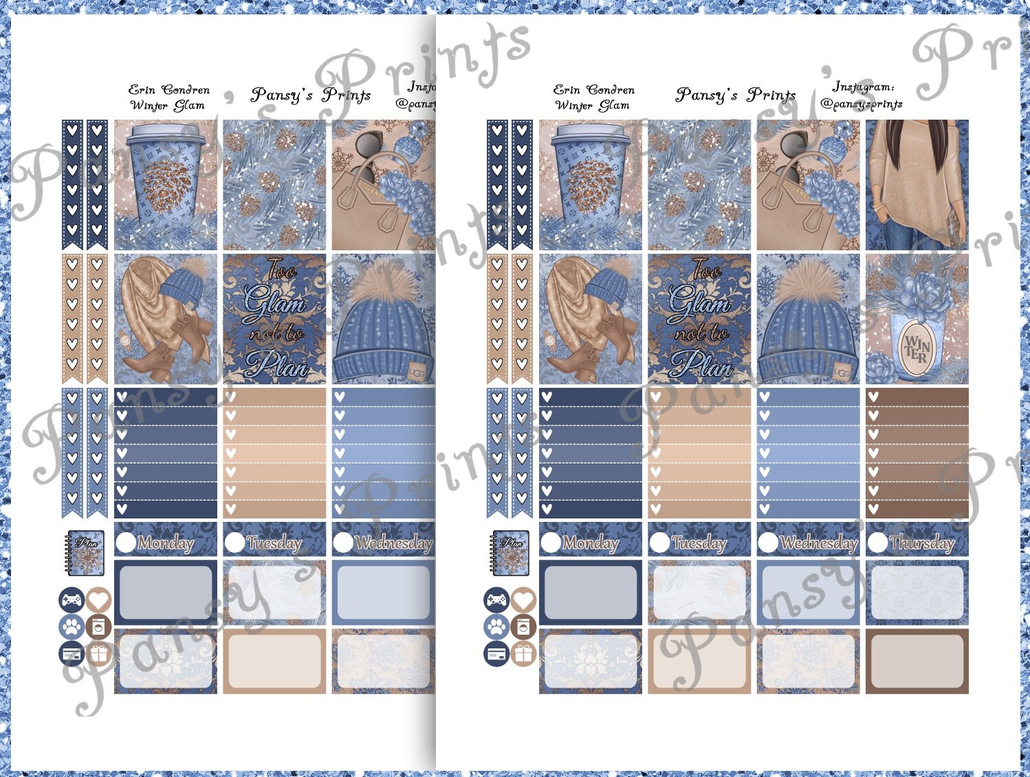 Printable Planner Stickers Erin Condren Vertical Weekly - Etsy