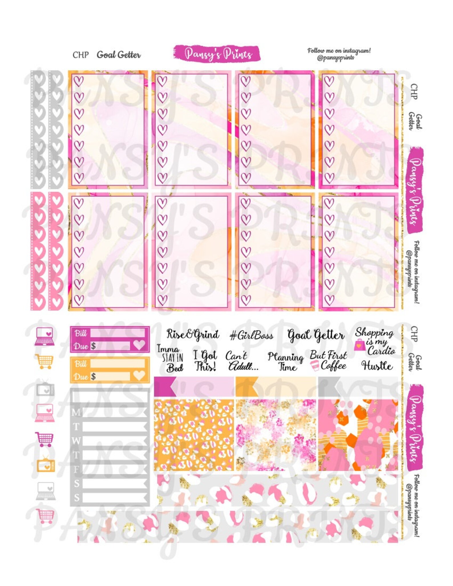 Printable Planner Stickers Happy Planner Classic MAMBI - Etsy
