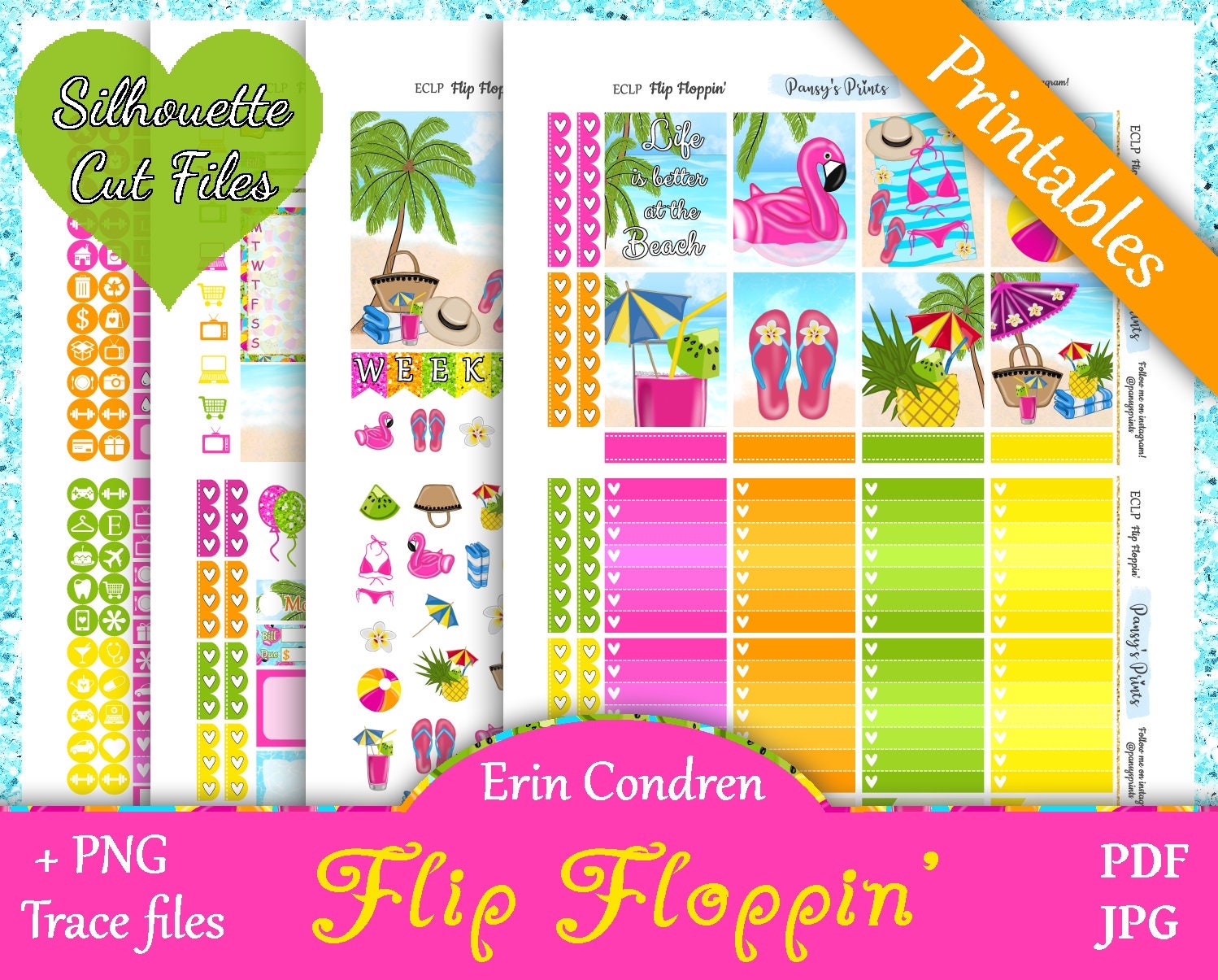 Printable Planner Stickers Erin Condren Vertical Weekly | Etsy