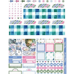 Printable Planner Stickers, Erin Condren, Festive Chic, Vertical ...