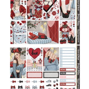 Printable Planner Stickers, Happy Planner, Queen of Hearts, Classic ...
