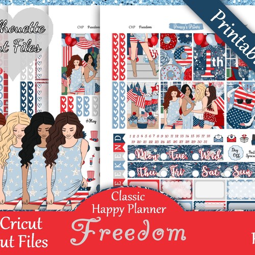Printable 4TH OF JULY Planner Stickers Kit July Weekly Kit - Etsy